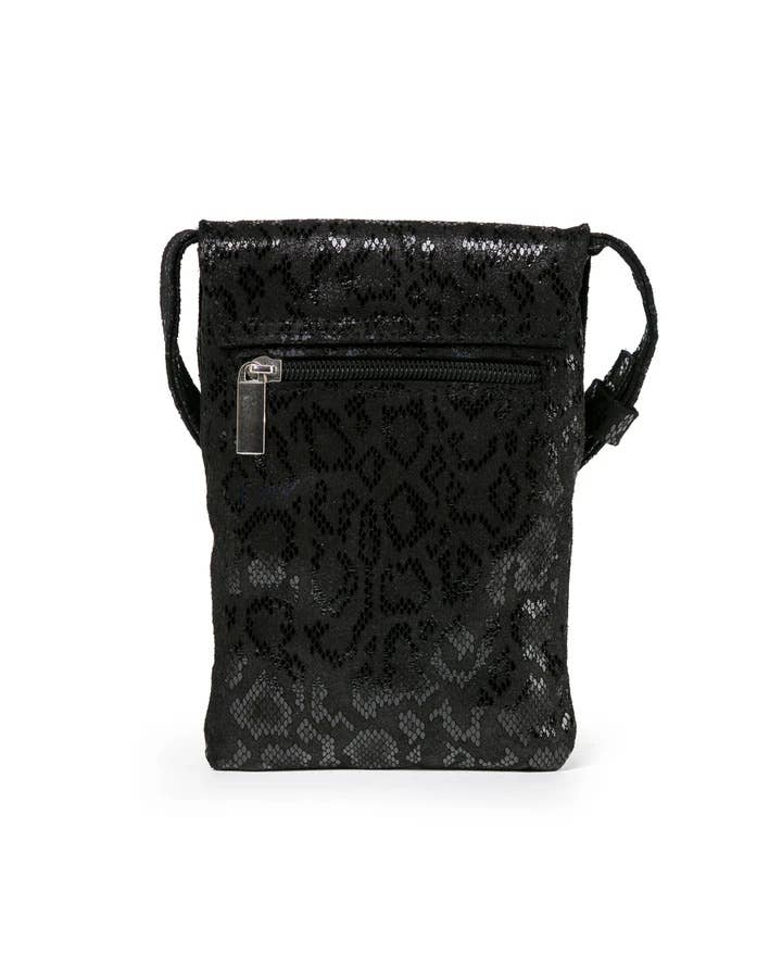 Penny Phone Bag - Black Anaconda – Haute Jewels